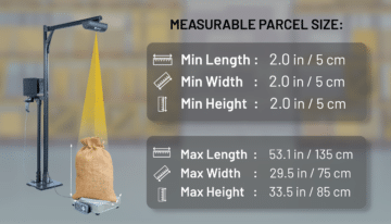 Dimensioning Weighing System: Automated Parcel/Package Dimensioner Machine