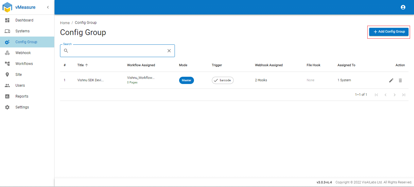 Config Groups Creation | vMeasure Forge