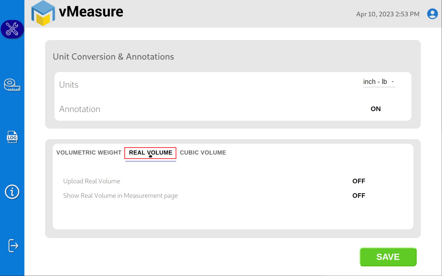 vMeasure Parcel Ultima UX – vmeasure